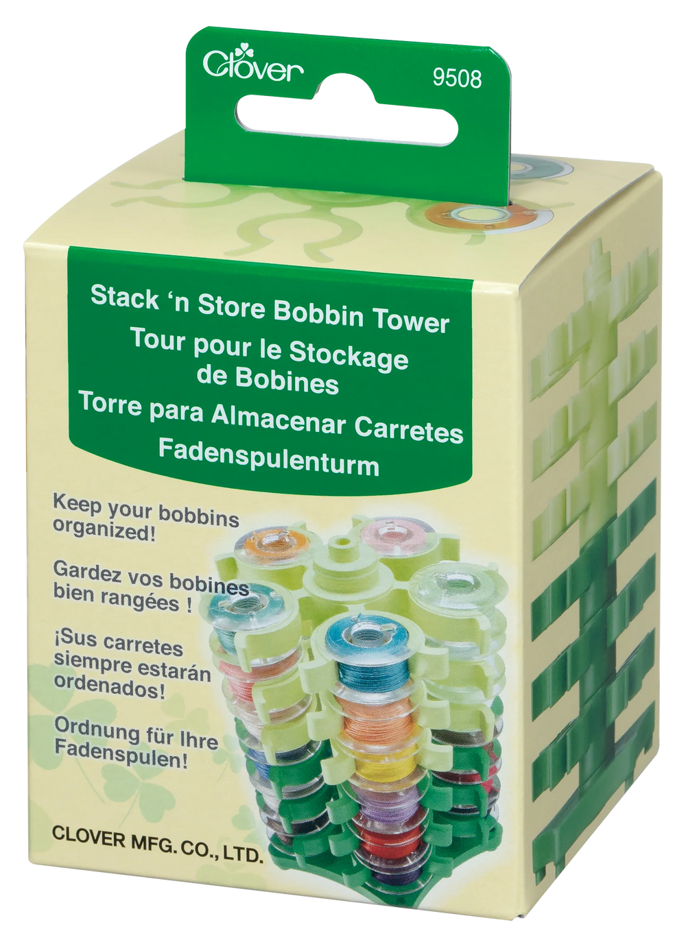 Clover Stack'n Store Bobbin Tower - quilting-designs.com