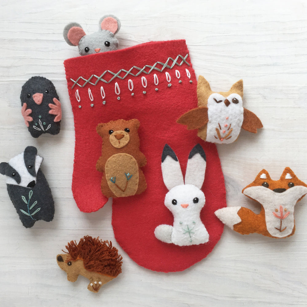 Felt Mitten and Friends PDF Pattern - quilting-designs.com