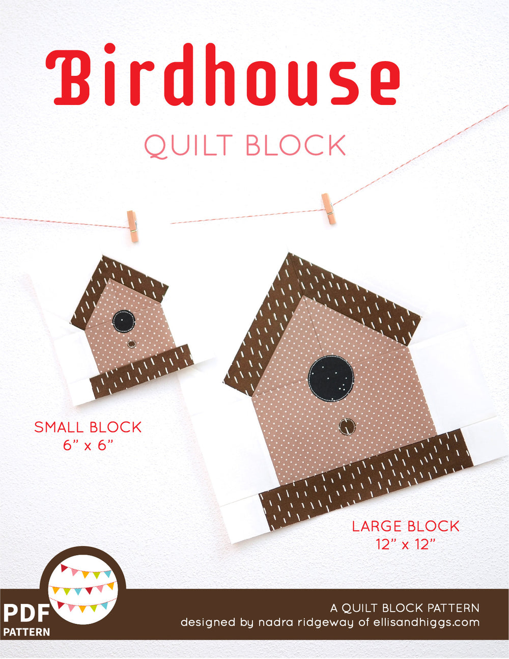 Pattern, Birdhouse Quilt Block by Ellis & Higgs (digital download ...