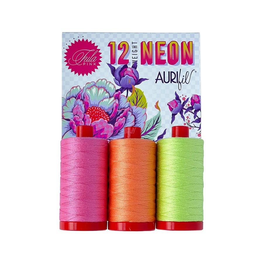 12wt Neon Large Aurifil Thread Box - quilting-designs.com